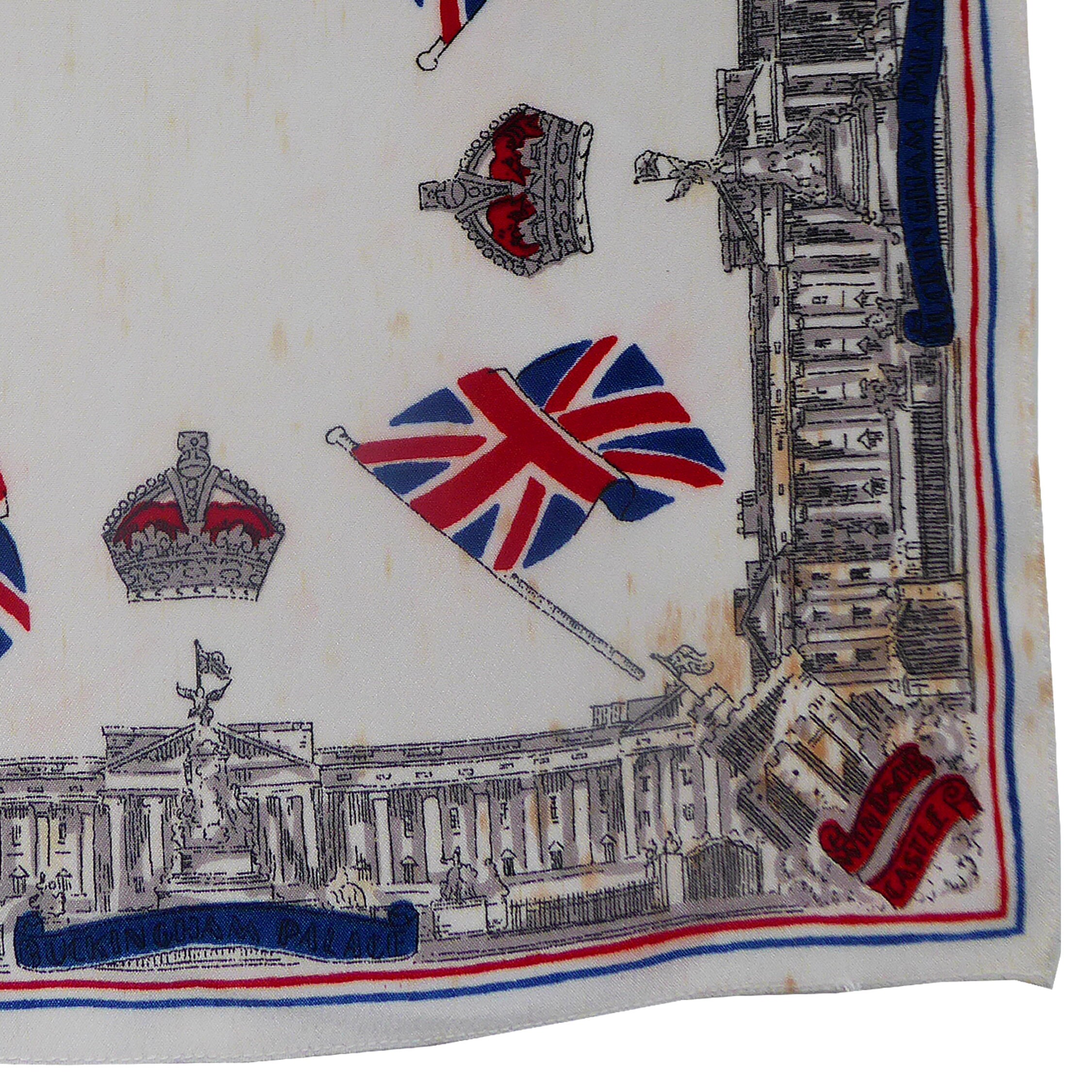 Four Flag Vintage Handkerchief - Original Fifties Souvenir Handkerchief ...