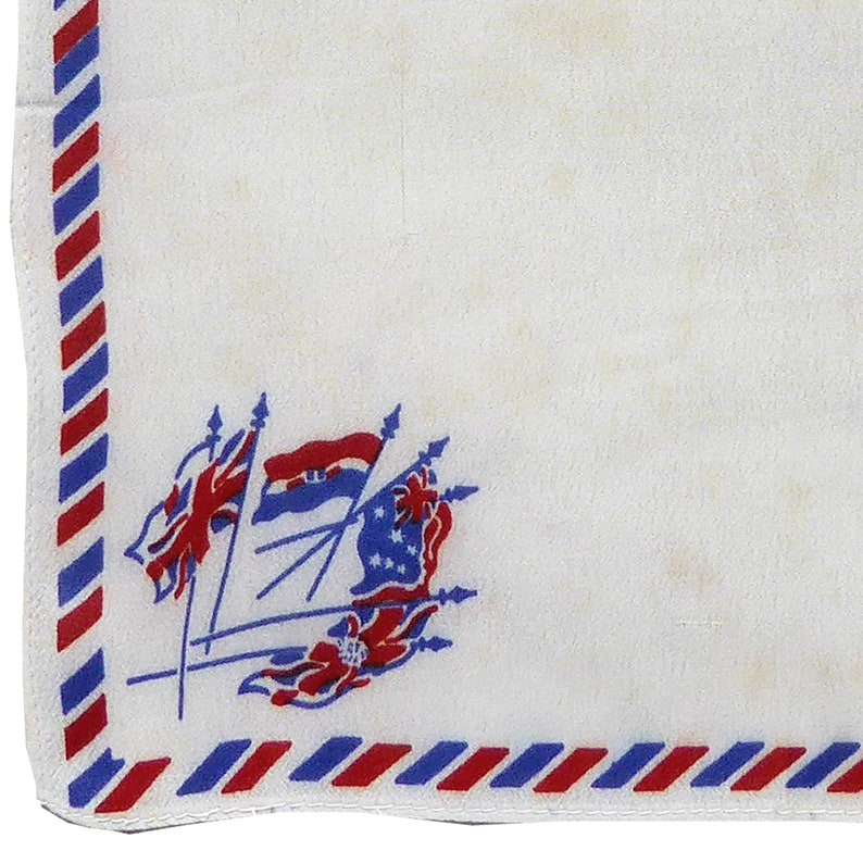 Coronation Flags Souvenir Vintage Handkerchief - Etsy