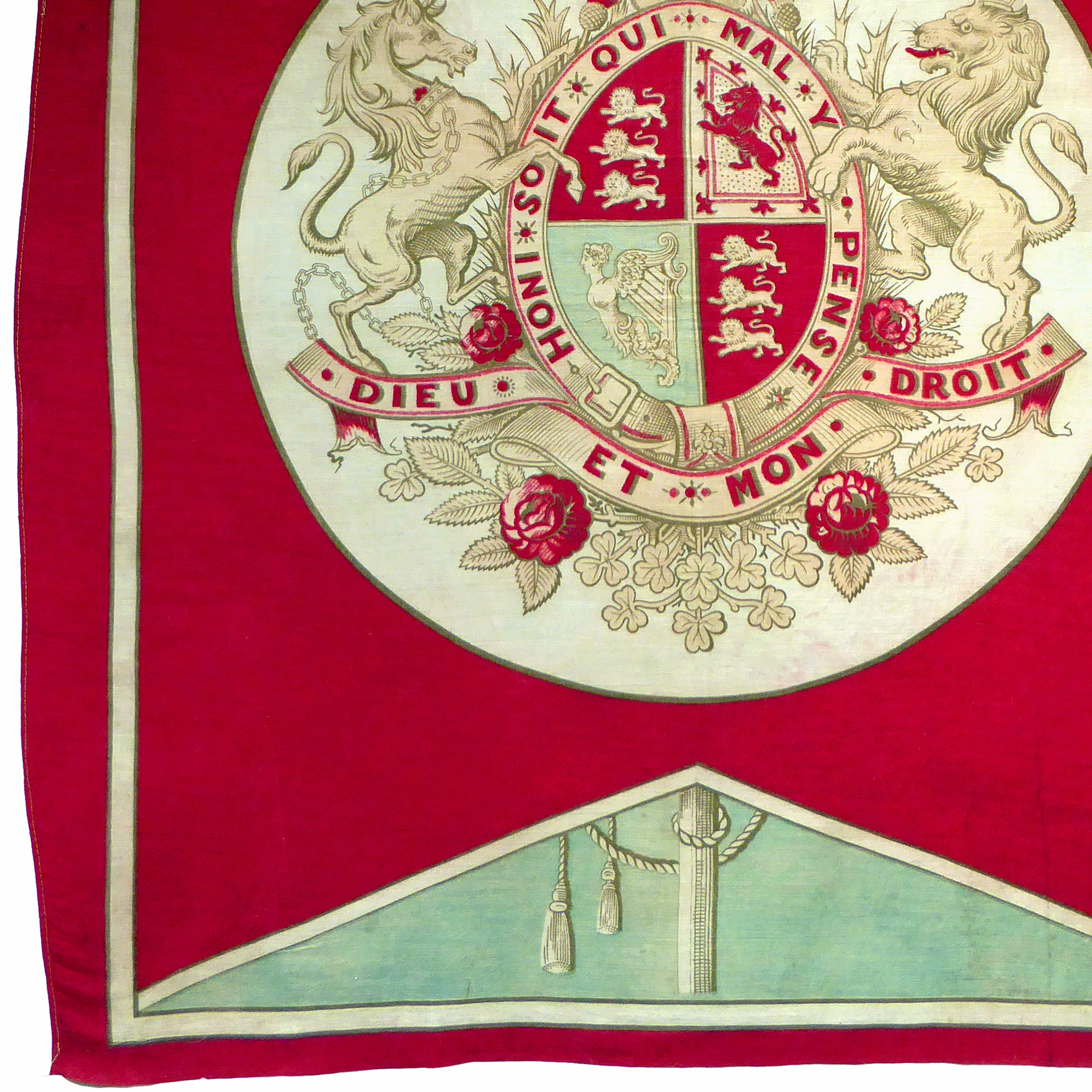 Original Antique 1930s Flag Featuring the Royal Coat of Arms - Etsy