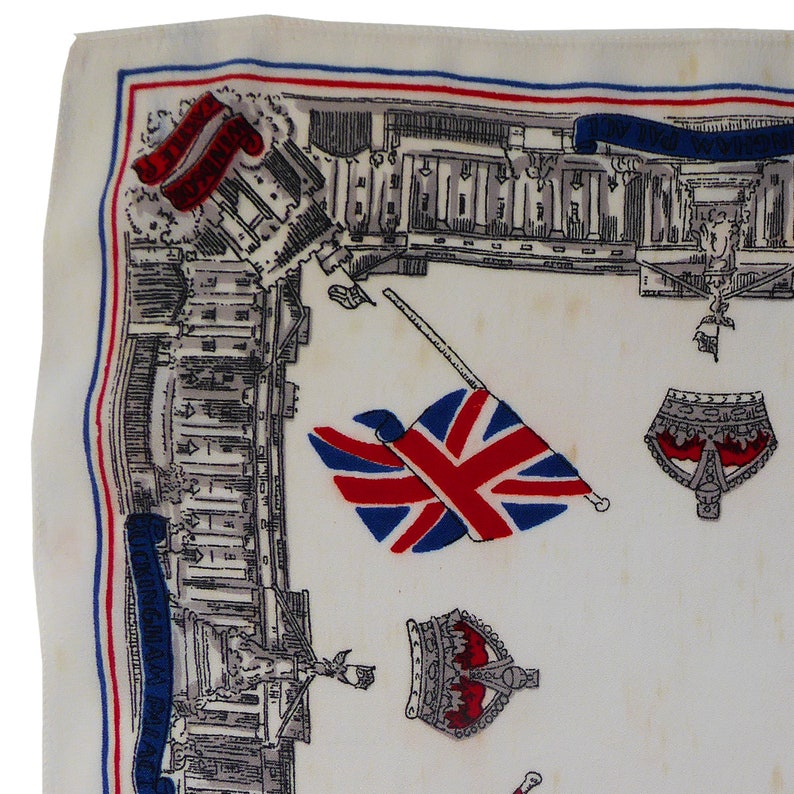 Four Flag Vintage Handkerchief Original Fifties Souvenir Handkerchief ...