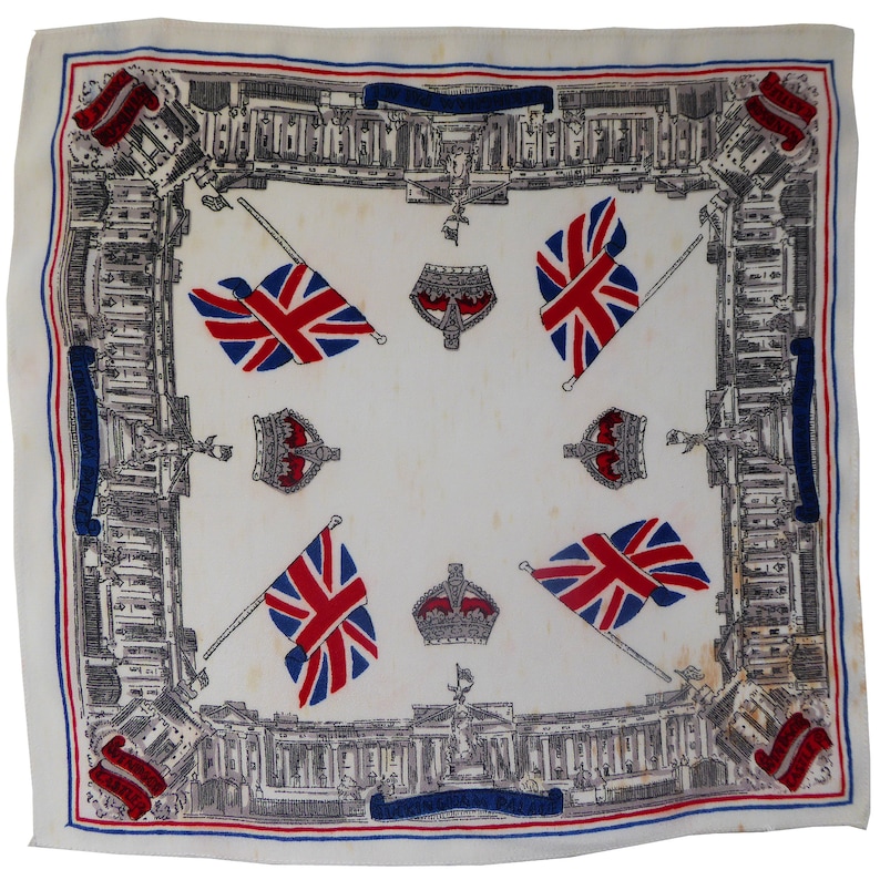 Four Flag Vintage Handkerchief Original Fifties Souvenir Handkerchief ...