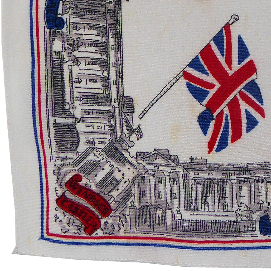 Four Flag Vintage Handkerchief - Original Fifties Souvenir Handkerchief ...