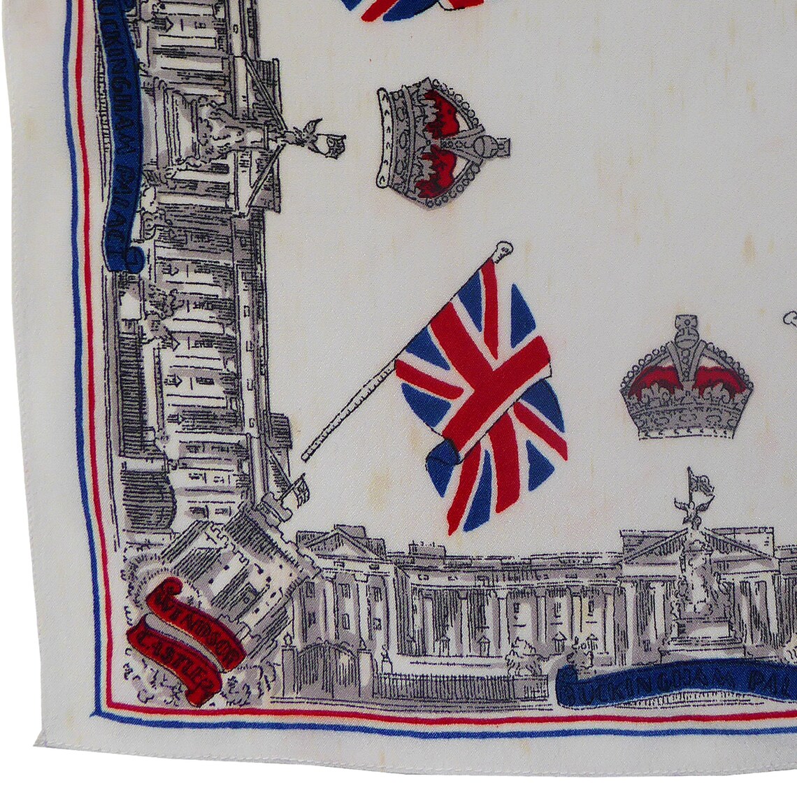 Four Flag Vintage Handkerchief - Original Fifties Souvenir Handkerchief ...