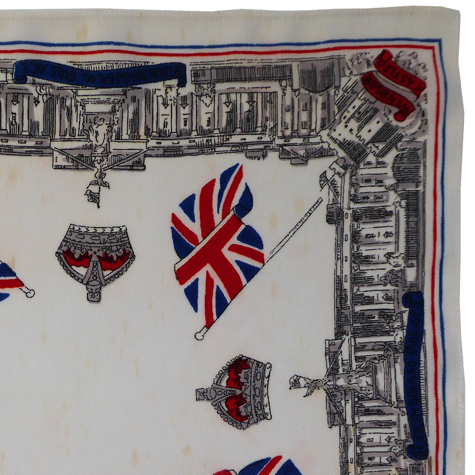 Four Flag Vintage Handkerchief - Original Fifties Souvenir Handkerchief ...