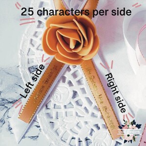 Set of 12 Personalized Wedding Capias,printed Ribbon Brooch for ...