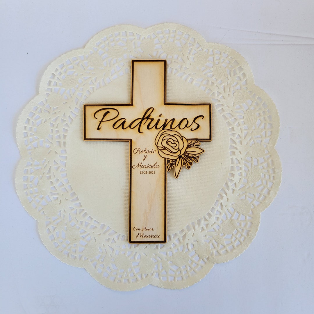 Godparents Cross, Personalized Cross for Godparents,wood Cross, Gifts ...