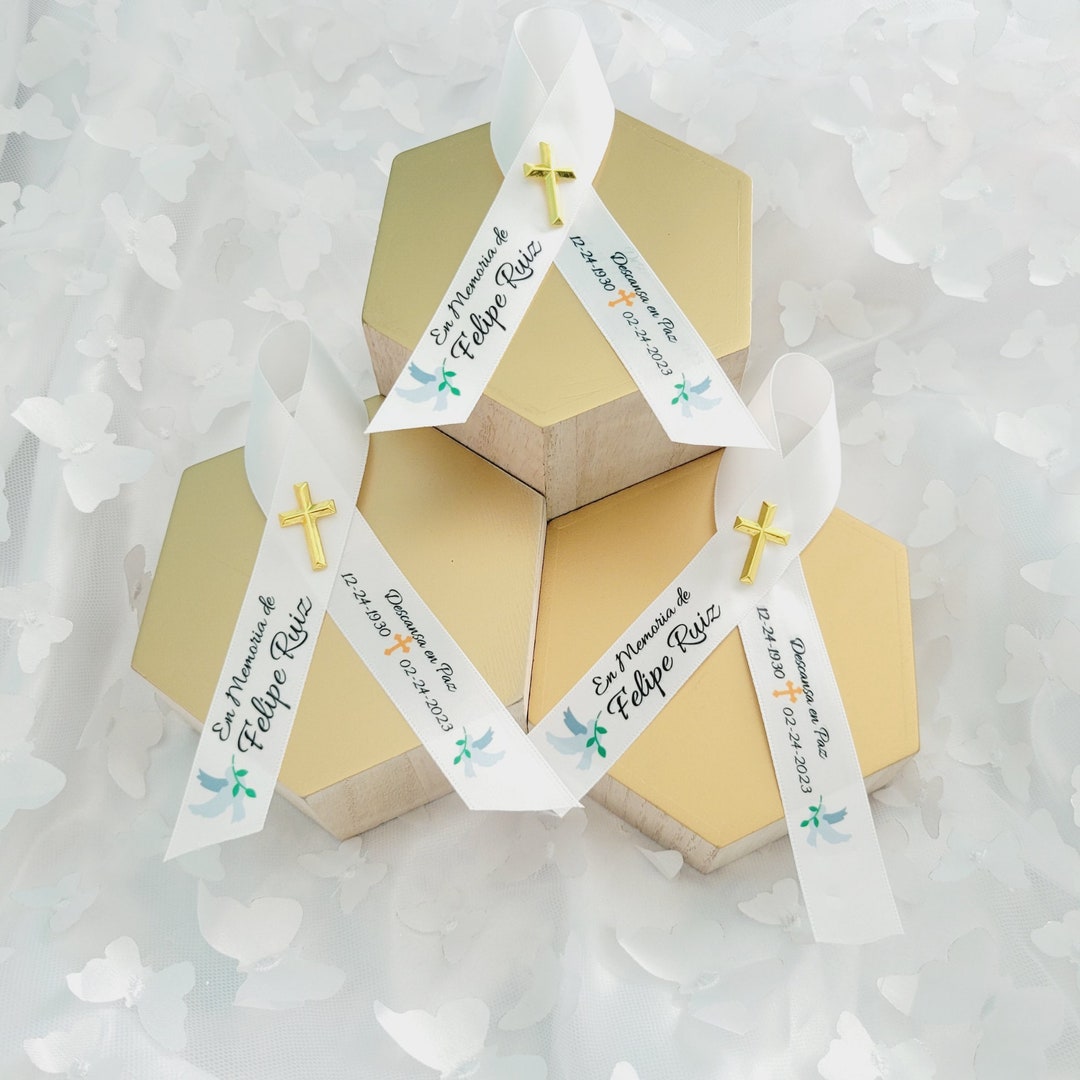 Set of 12 Personalized Memorial Ribbons,ribbons for Favors,awareness ...