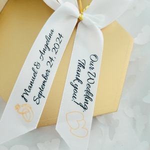 Personalized Wedding Ribbons,premade Bows, Ribbons for Favors, Ribbons ...