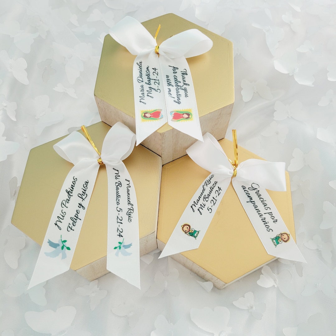 Personalized Baptism Party Favor Ribbons,printed Ribbons,ribbons for ...