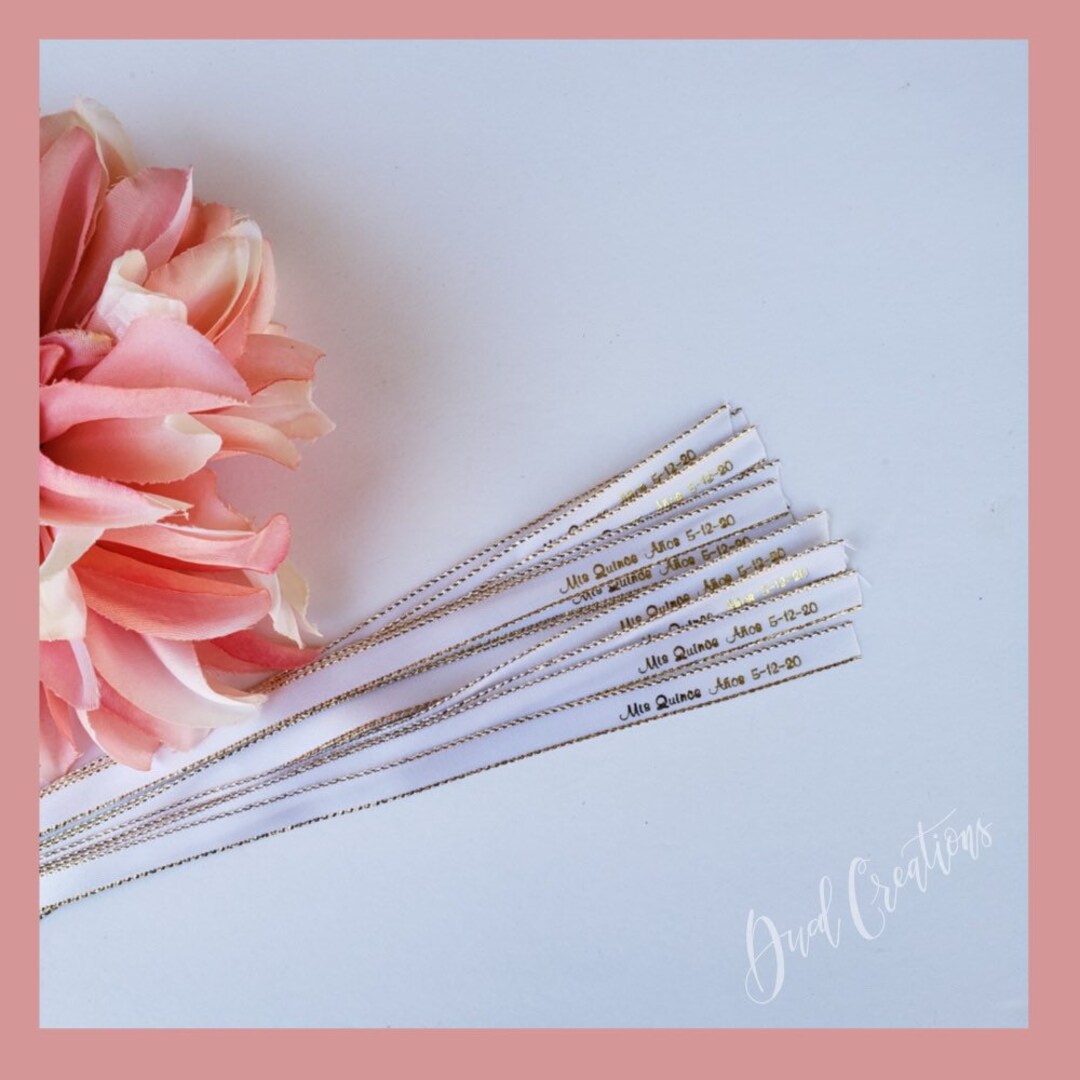 Personalized Ribbons,mis Quince Favors, Personalized Printed Ribbons ...