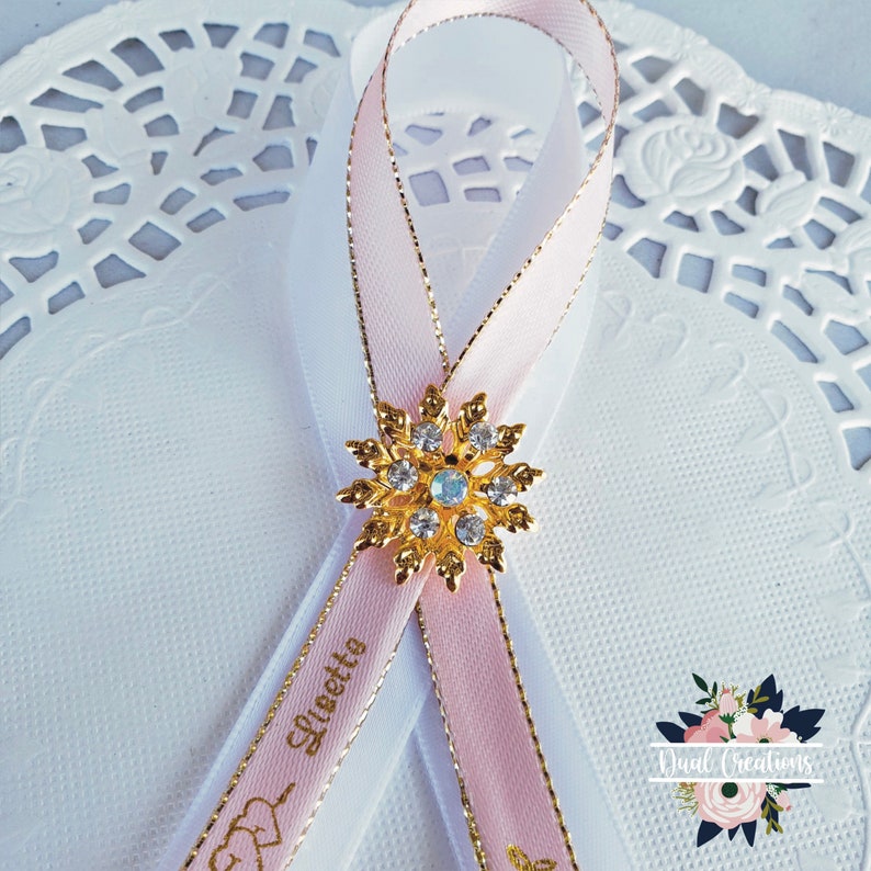 Personalized Wedding Capias: Ribbon Pin Favors, Set of 12 - Etsy