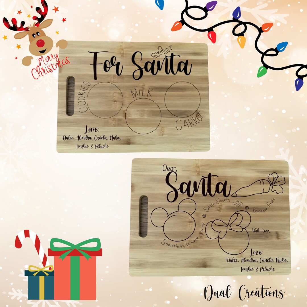 Santas Plate Personalized Tray for Santa and Reindeers Santa - Etsy