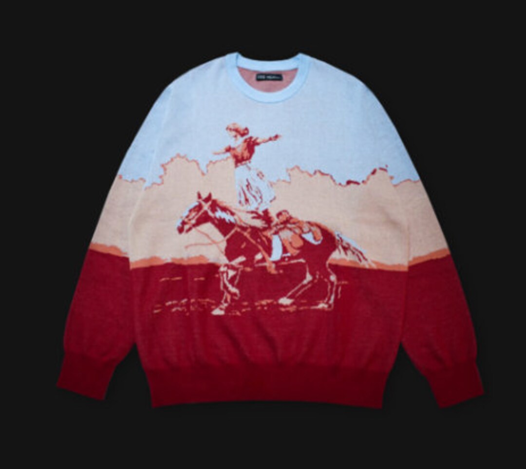 Trick Rider Blue Sweater - Etsy