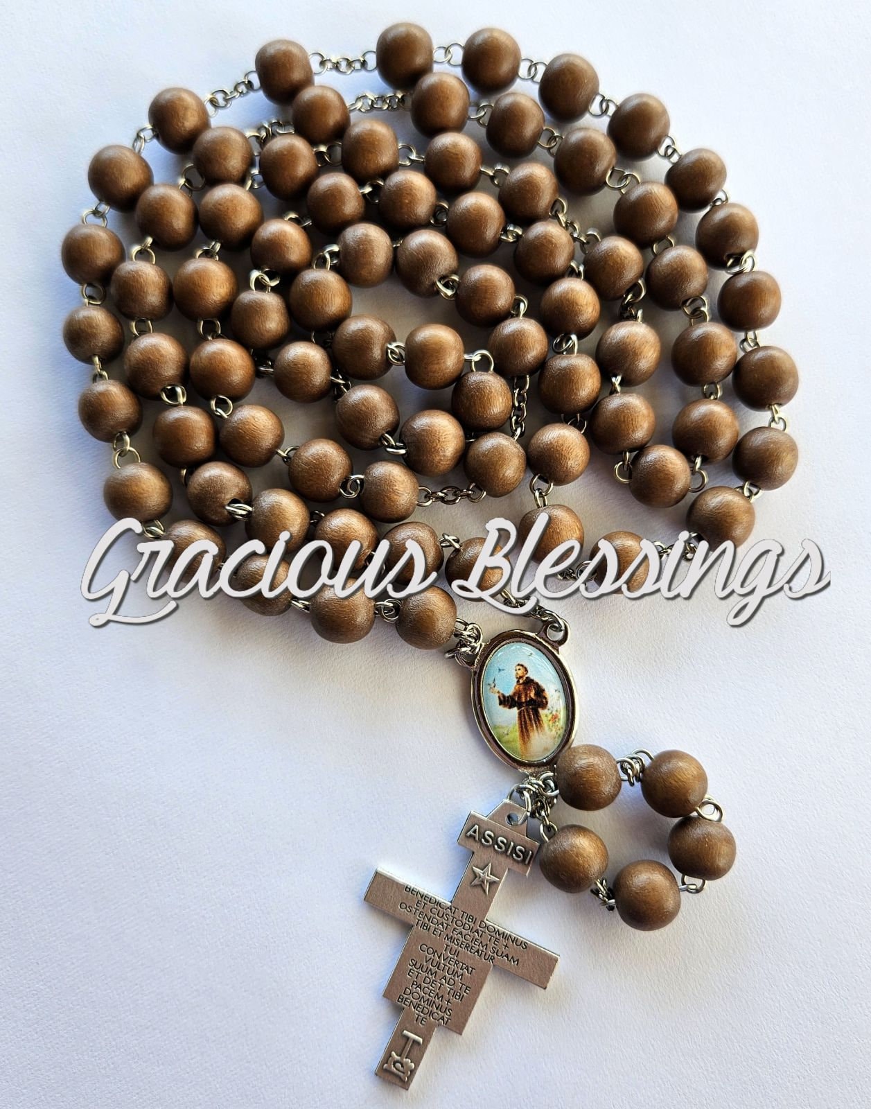 Saint Francis of Assisi, Franciscan Crown Rosary, Seven Decade - Medium ...