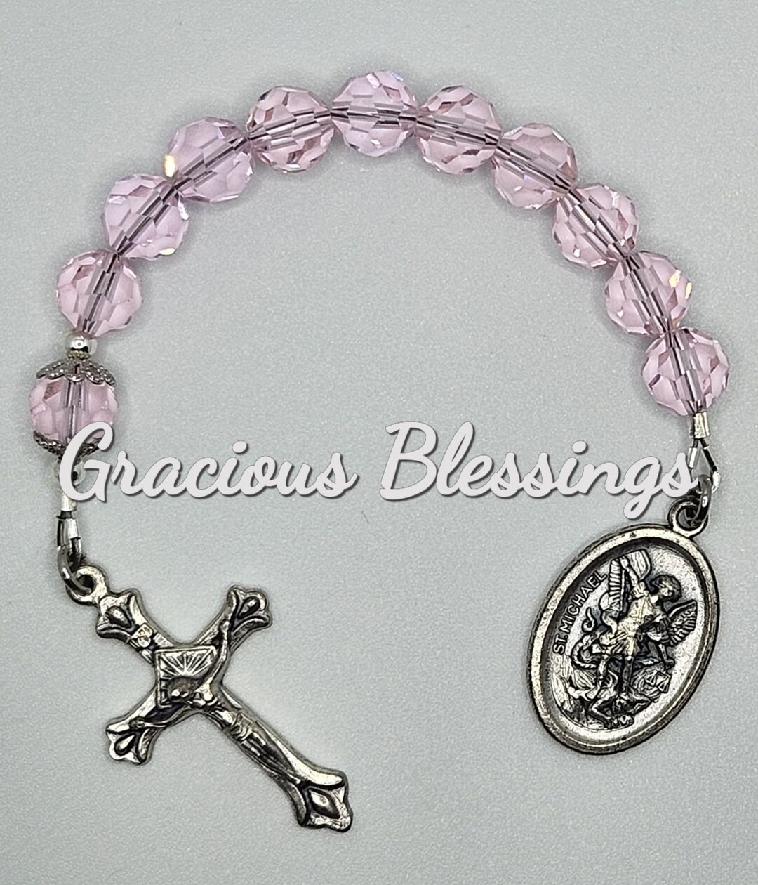 St. Michael the Archangel 8mm Chaplet Rosary One Decade Pocket Rosary ...