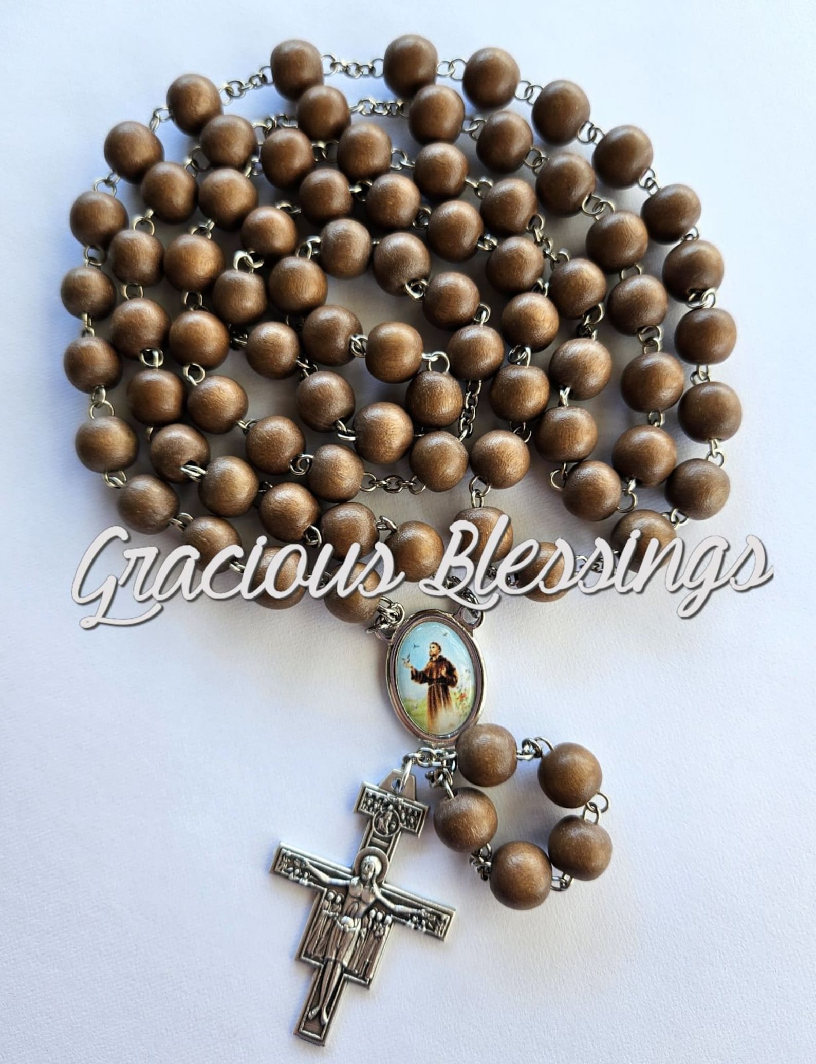 Saint Francis of Assisi, Franciscan Crown Rosary, Seven Decade - Medium ...