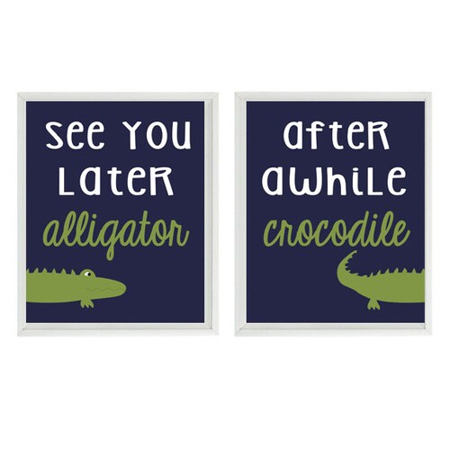 Goodbye Sign. See You Later Alligator. After While Crocodile. | Etsy UK
