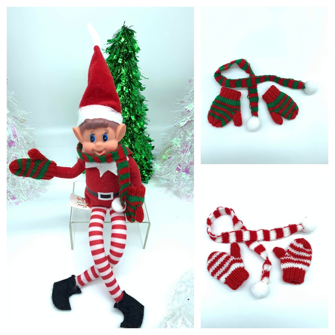 Elf Prop Elf Size Mittens Gloves and Scarf Set NO DOLL - Etsy