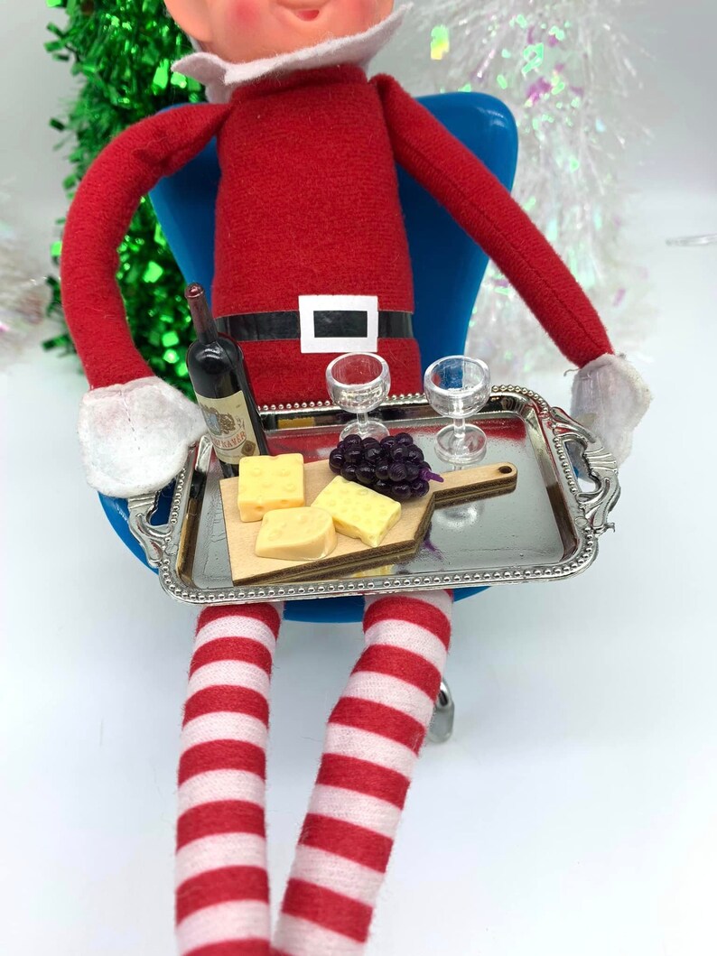 8pc Wine and Cheese Set NO DOLL Slime Charms Cutting Board Elf Prop - Etsy