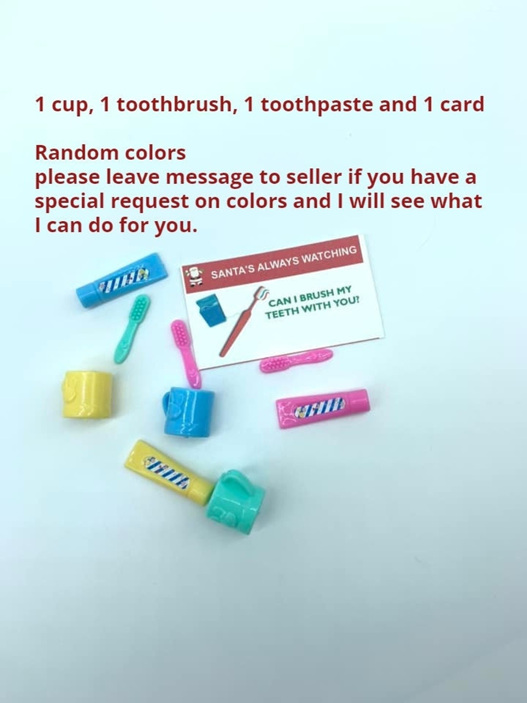 ELF PROPS Elf Size Toothbrush Toothpaste Mini Miniature Dollhouse Elf ...