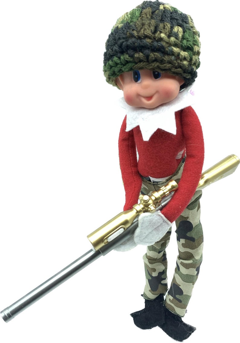 Elf PROPS ELF Size Camo Hat and Fake Gun NO Doll Elf Hunting Clothes - Etsy