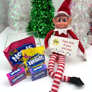 Elf Nerd Diorama Prop: Candy Sign & Glasses - Etsy