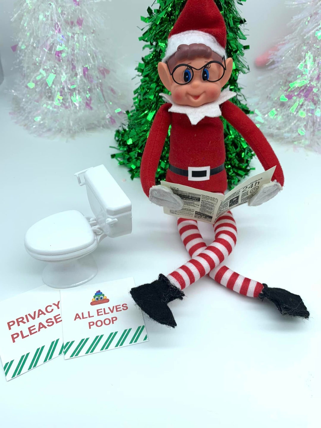 ELF PROPS Elf Toilet Mini Miniature Bathroom Ideas Dollhouse Elf Prop ...