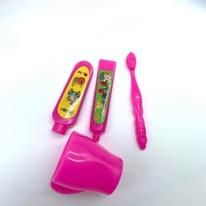 ELF PROPS Elf Size Toothbrush Toothpaste Mini Miniature Dollhouse Elf ...