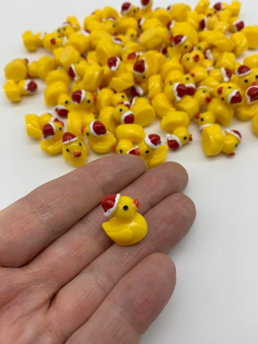 Mini Resin Santa Ducks Christmas Supplies Elf Prop Fake Rubber Ducks - Etsy