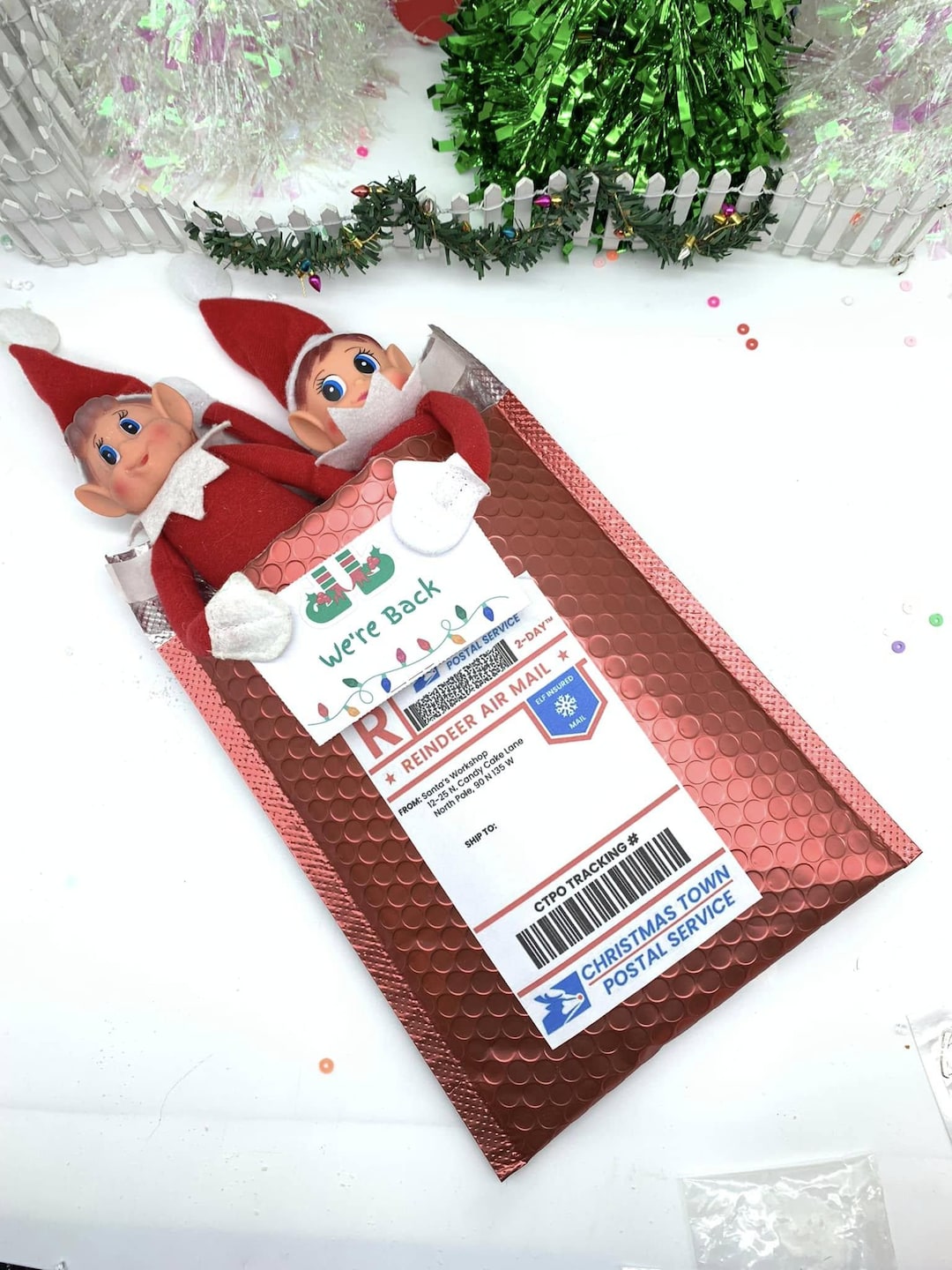 Large Elf Prop Elf Arrival Envelope AND or Departure NO DOLL - Etsy