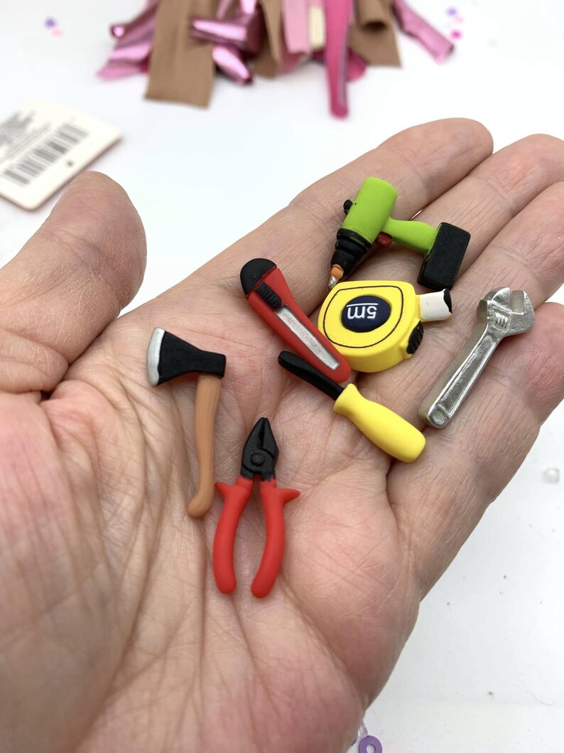 Elf Props Mini Fake Tools Christmas Supplies Miniature Toolbox Hammer ...