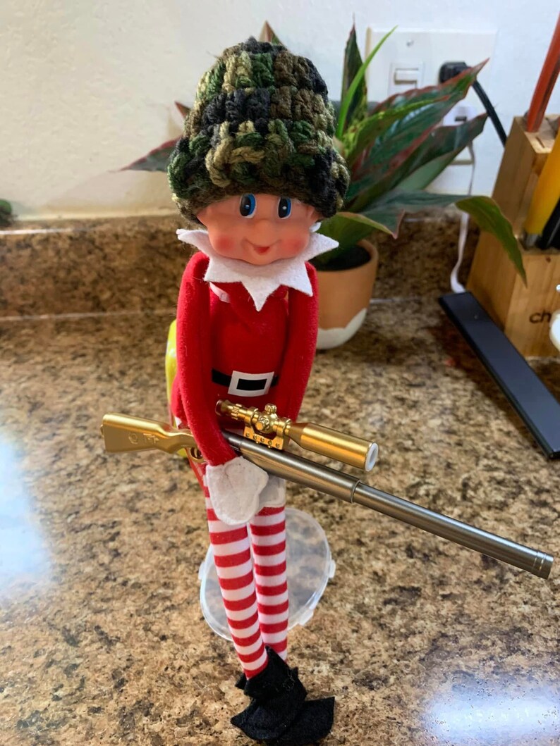 Elf PROPS ELF Size Camo Hat and Fake Gun NO Doll Elf Hunting Clothes - Etsy