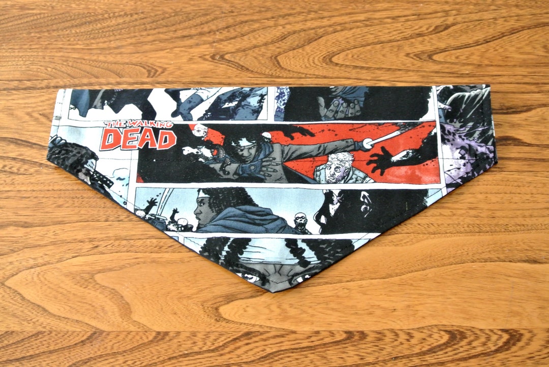 Zombie Bandana Slide on TWD Halloween Dog Bandanna - Etsy