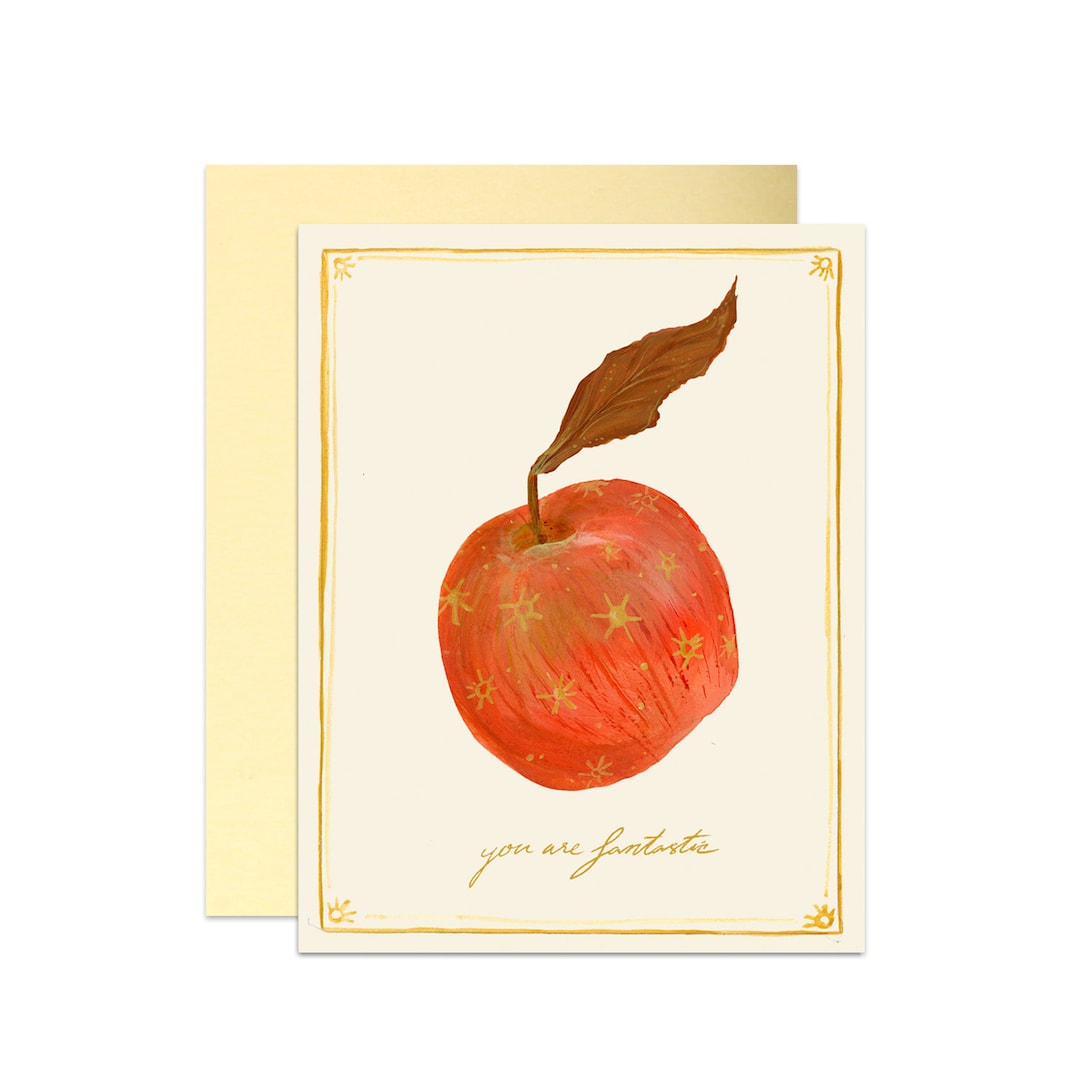 Fantastic Mr. Fox Red Remarkable Apple Wes Anderson Greeting Card - Etsy