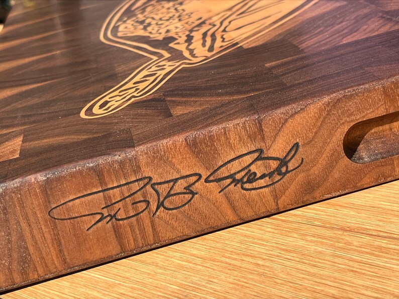 Sea Turtle Walnut & Maple End Grain Wood Cutting Board 24x18x2 Butcher ...