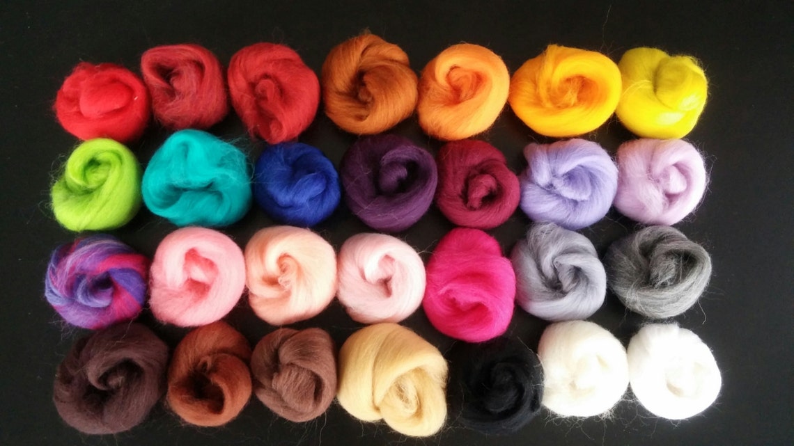 Felting/spinning Wool Roving SAMPLER Spin Fiber Spin Wool - Etsy