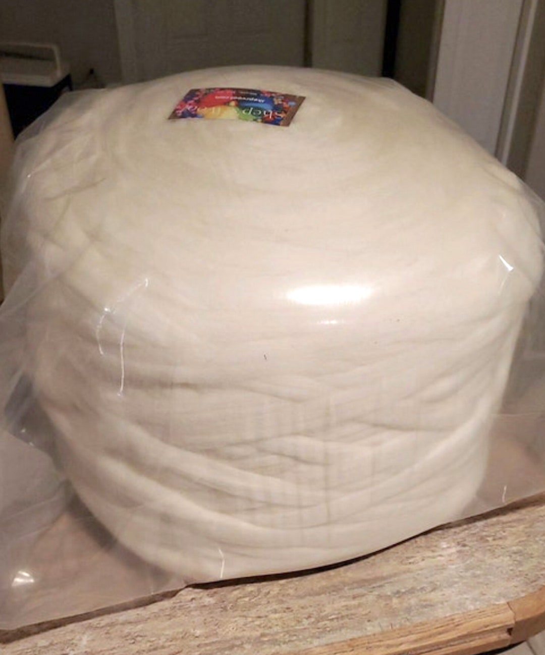 20 Lbs Natural White Wool Top Roving Fiber Spinning, Felting, Weaving ...