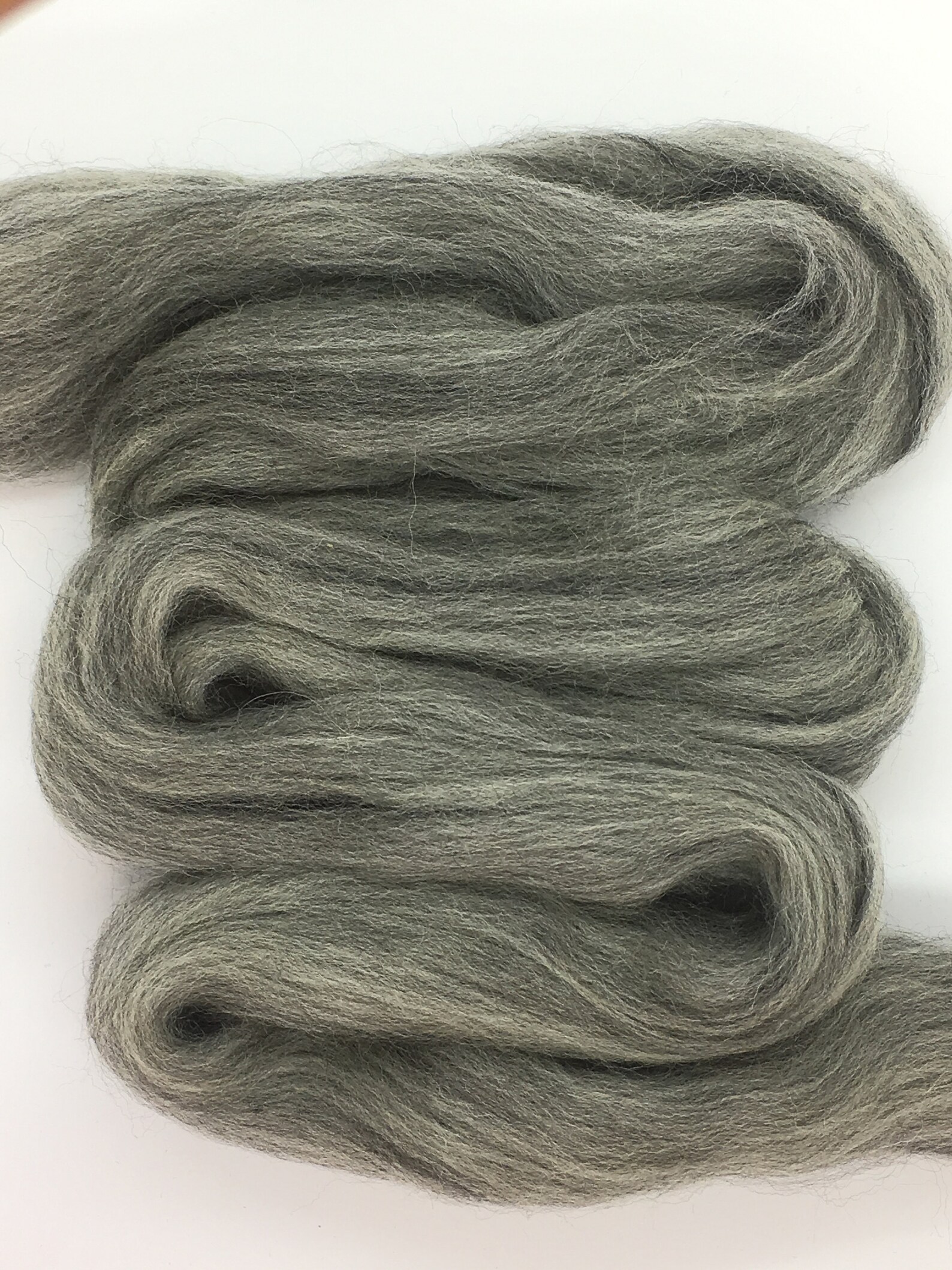 Gray Wool Top Gray Roving Fiber Spinning Grey Felting Wool | Etsy