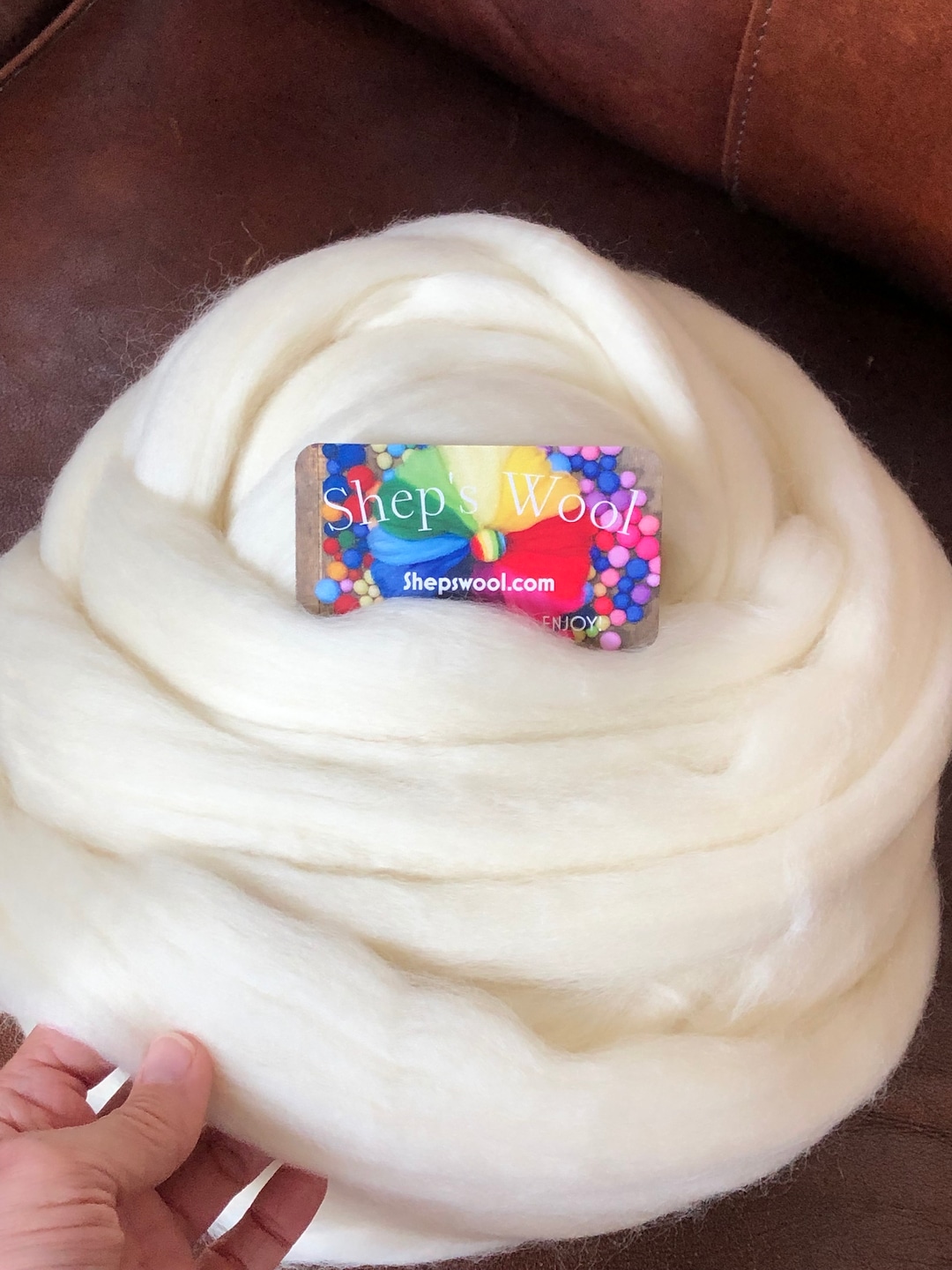 1lb Creamy White Wool Roving: 58s Fiber for Spinning & Felting - Etsy