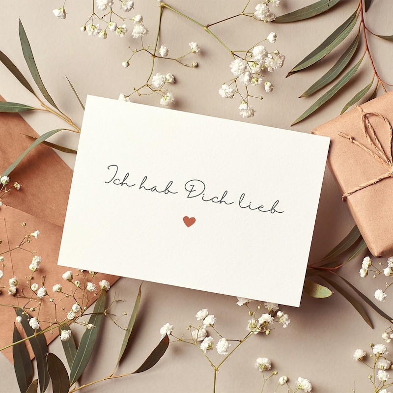 Postkarte Ich Drück Dich Einfach Mal So Zum Valentinstag Etsy