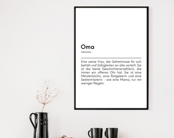 Oma poster - Etsy.de