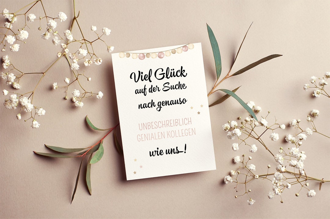 Postkarte Kollegen Abschied | Kollegin | Grußkarte | Danke - Etsy.de