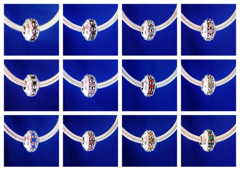 Birthstones All Months Gems Christmas Gift Idea Personalized Bracelet ...