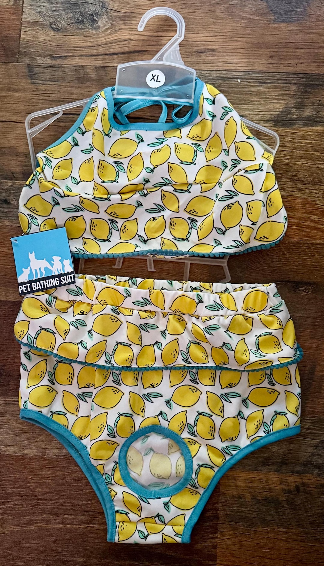 New Dog BIKINI Pet Bathing Suit BEACH Resort Wear LEMON Print Size ...
