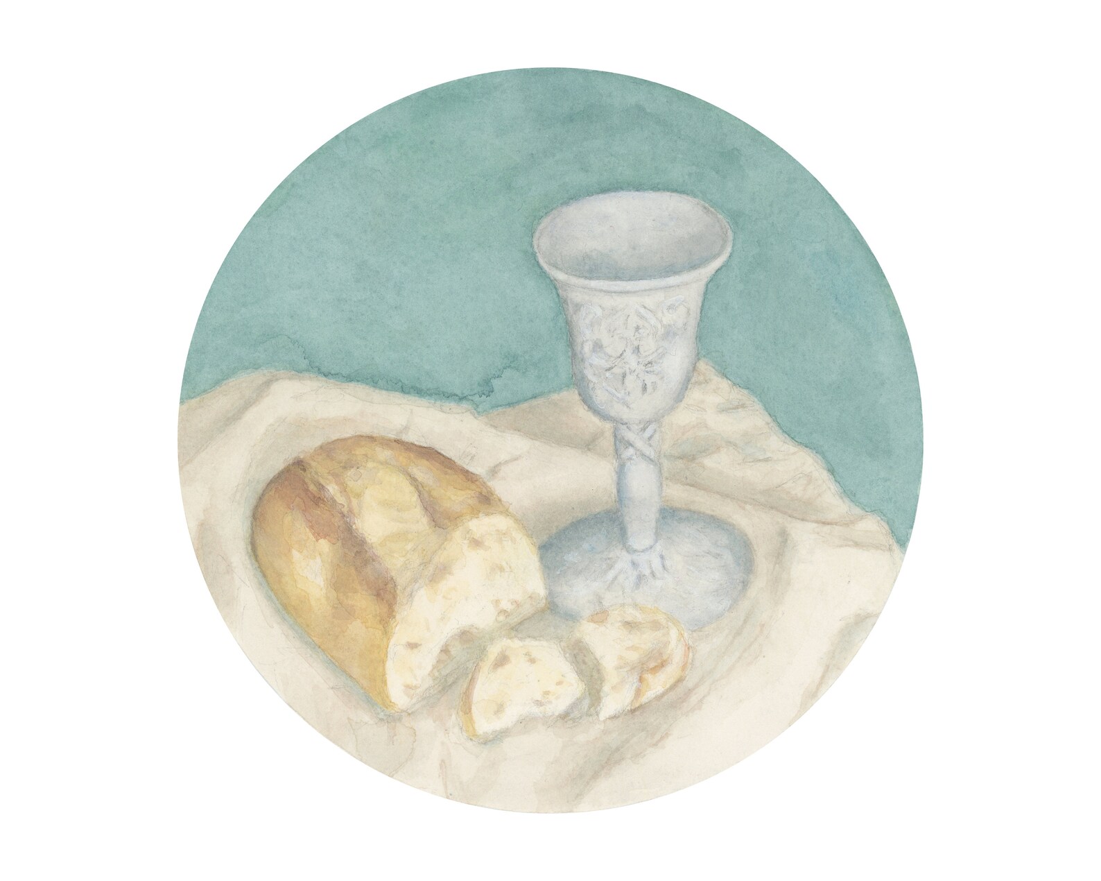 Bread Broken, Wine Poured Original Art Print - Etsy