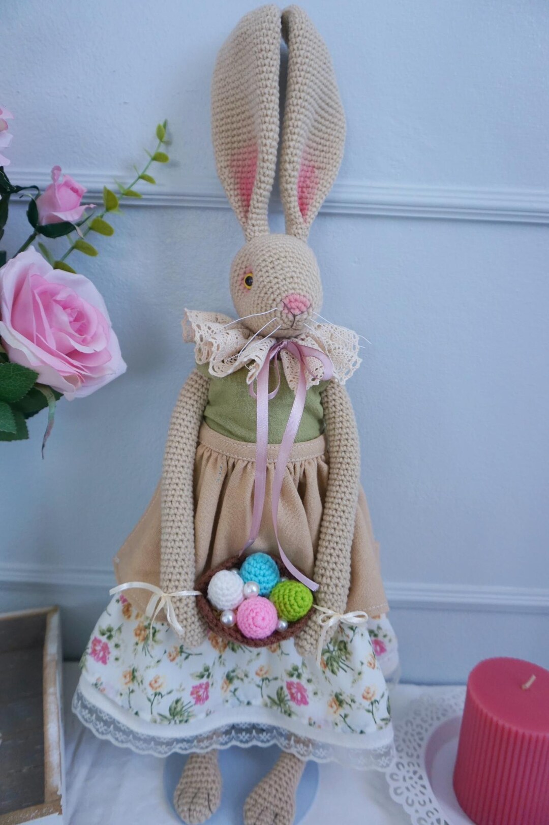 Tilda Bunny Crochet With Beautiful Dresses /finished Tilda Bunny Home ...
