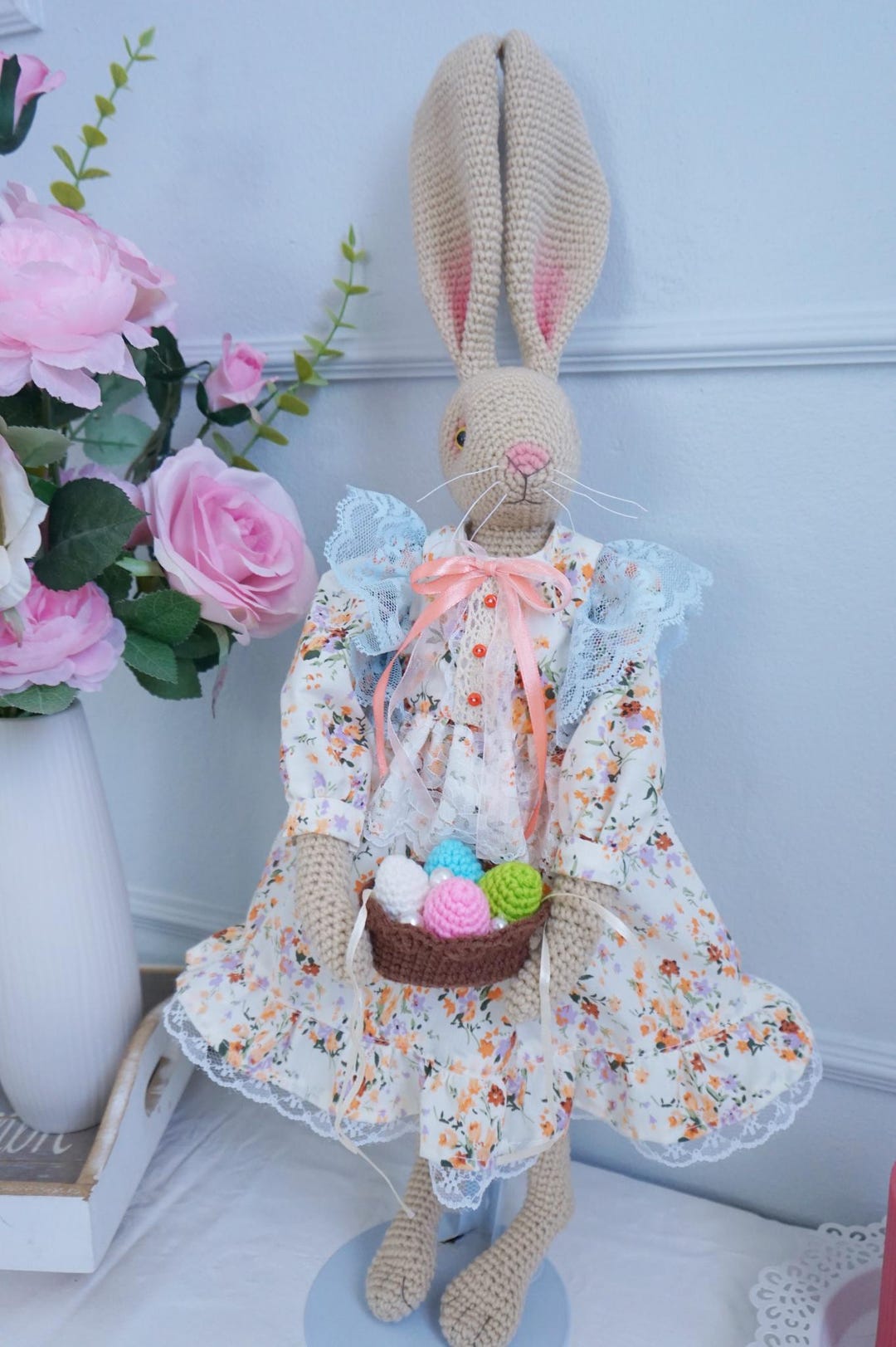 Tilda Bunny Crochet With Beautiful Dresses /finished Tilda Bunny Home ...