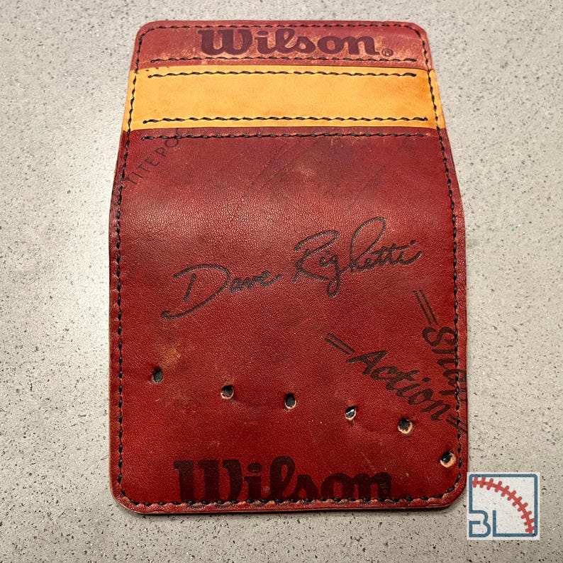 Wilson Dave Righetti Leather Baseball Glove Wallet - Etsy