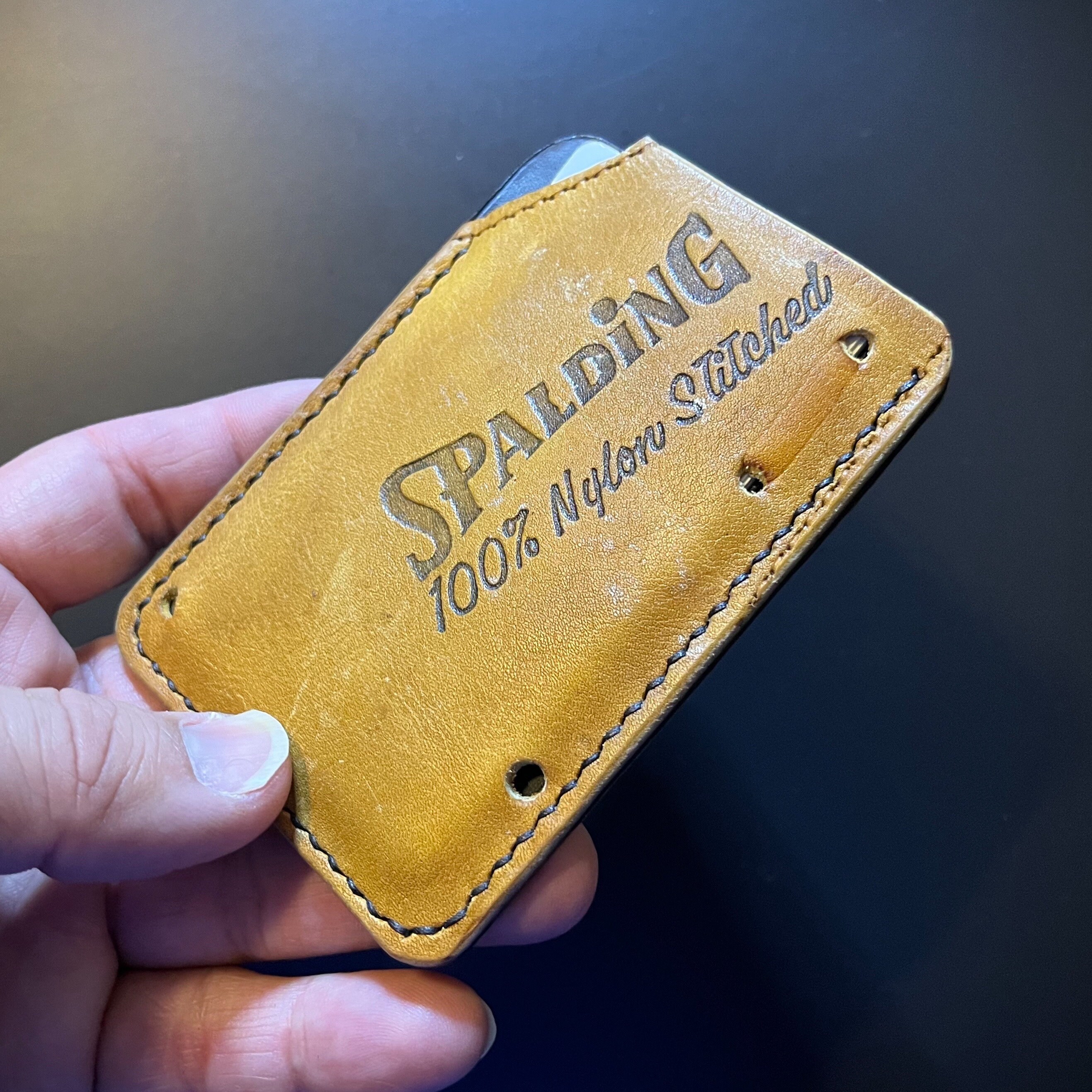 Spalding Leather Baseball Glove Wallet / Card Holder - Etsy
