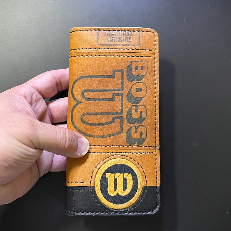 Vintage Wilson Boss Tall Roper Leather Baseball Glove Wallet - Etsy